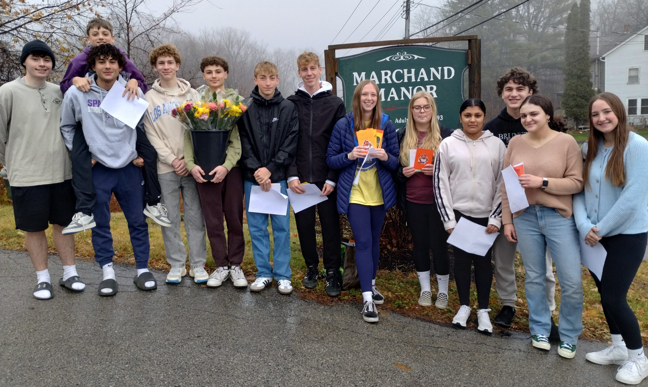 Students Spread Holiday Cheer at Marchand Manor - Sharon Springs ...